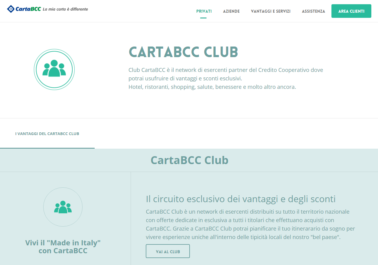 CartaBCC Club il circuito dei vantaggi e degli sconti